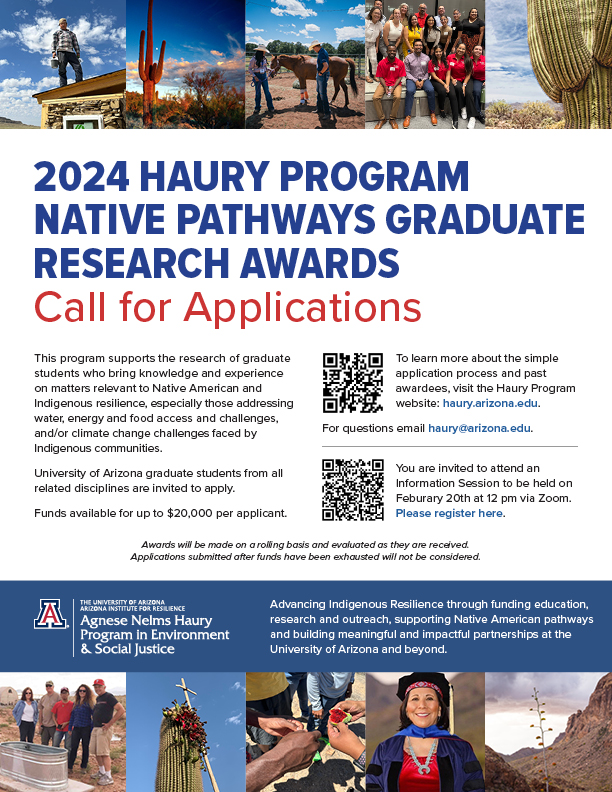 The Call for Applications for 2024 Haury Native Pathways Graduate ...
