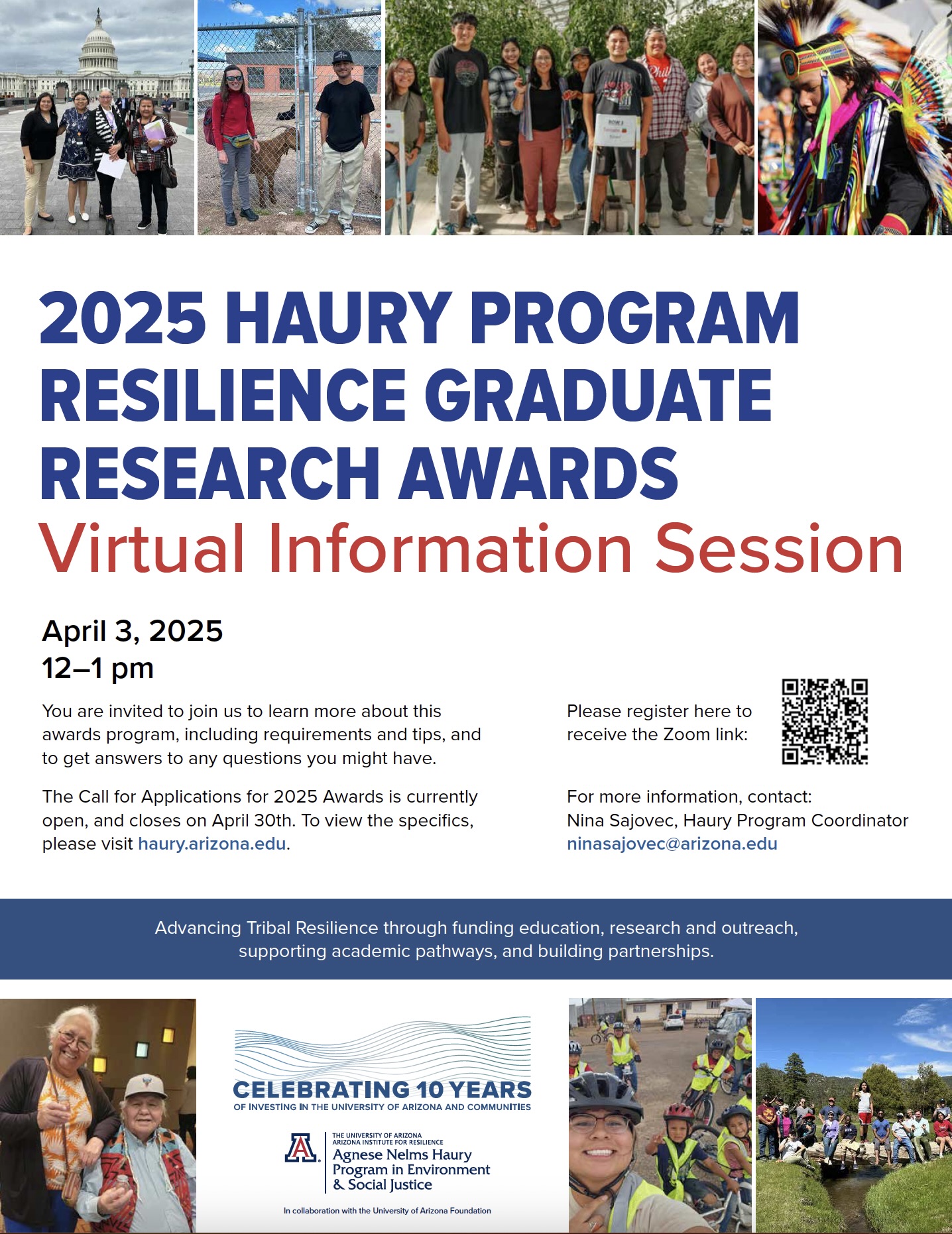 Virtual Information Session for 2025 Graduate Research Awards on April 3rd! | Haury Program
